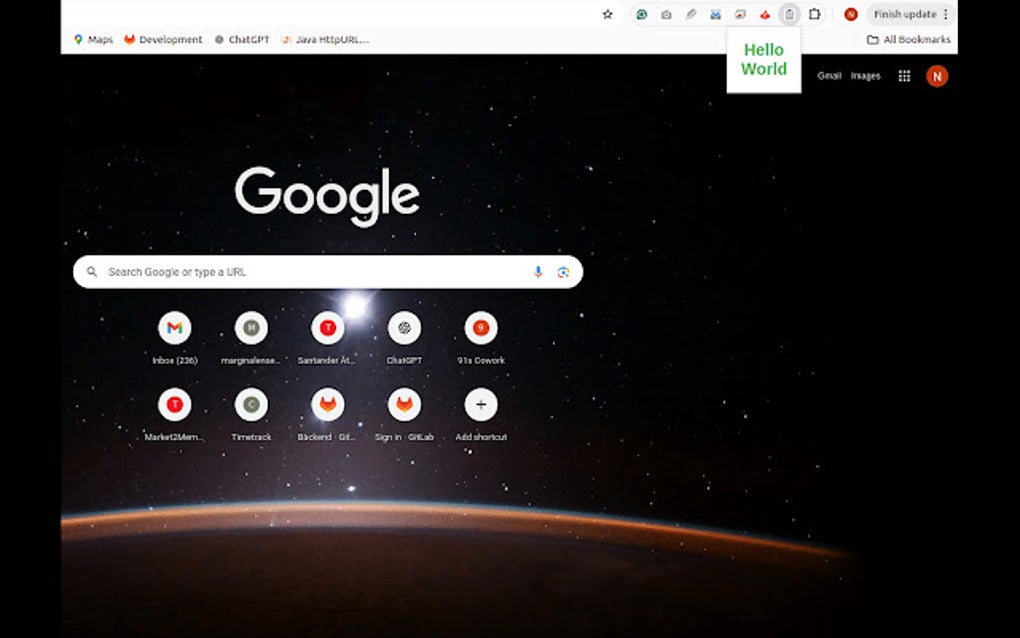 Hello World Extension para Google Chrome - Extensión Descargar