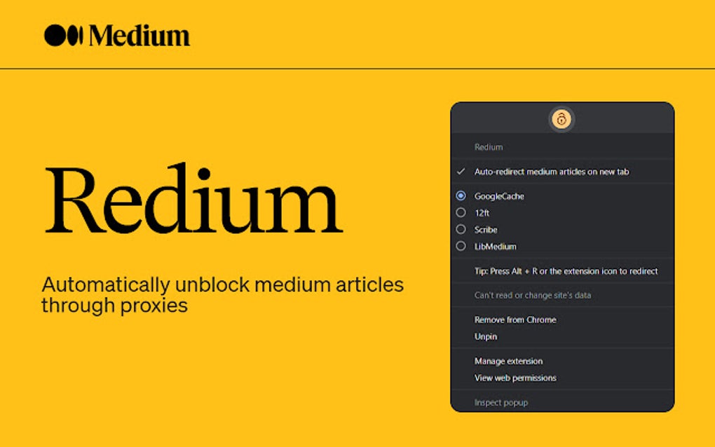 Redium for Google Chrome - Extension Download
