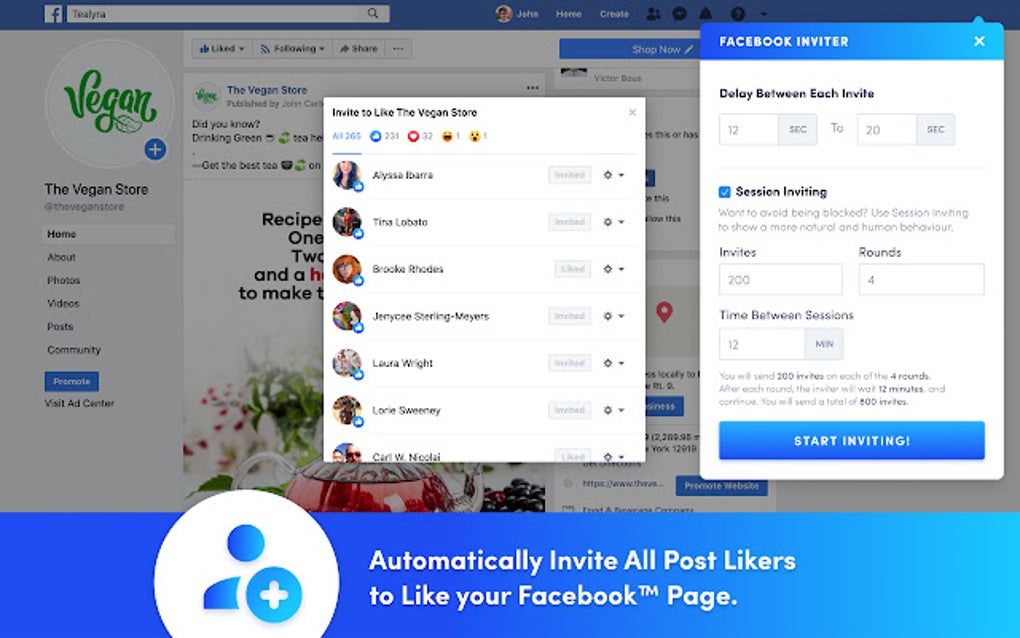 Invite Post Likers to Like Facebook™ Page for Google Chrome - Extension ...