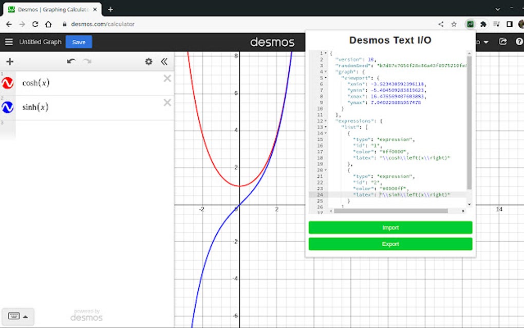 Desmos Text I/O для Google Chrome - Расширение Скачать