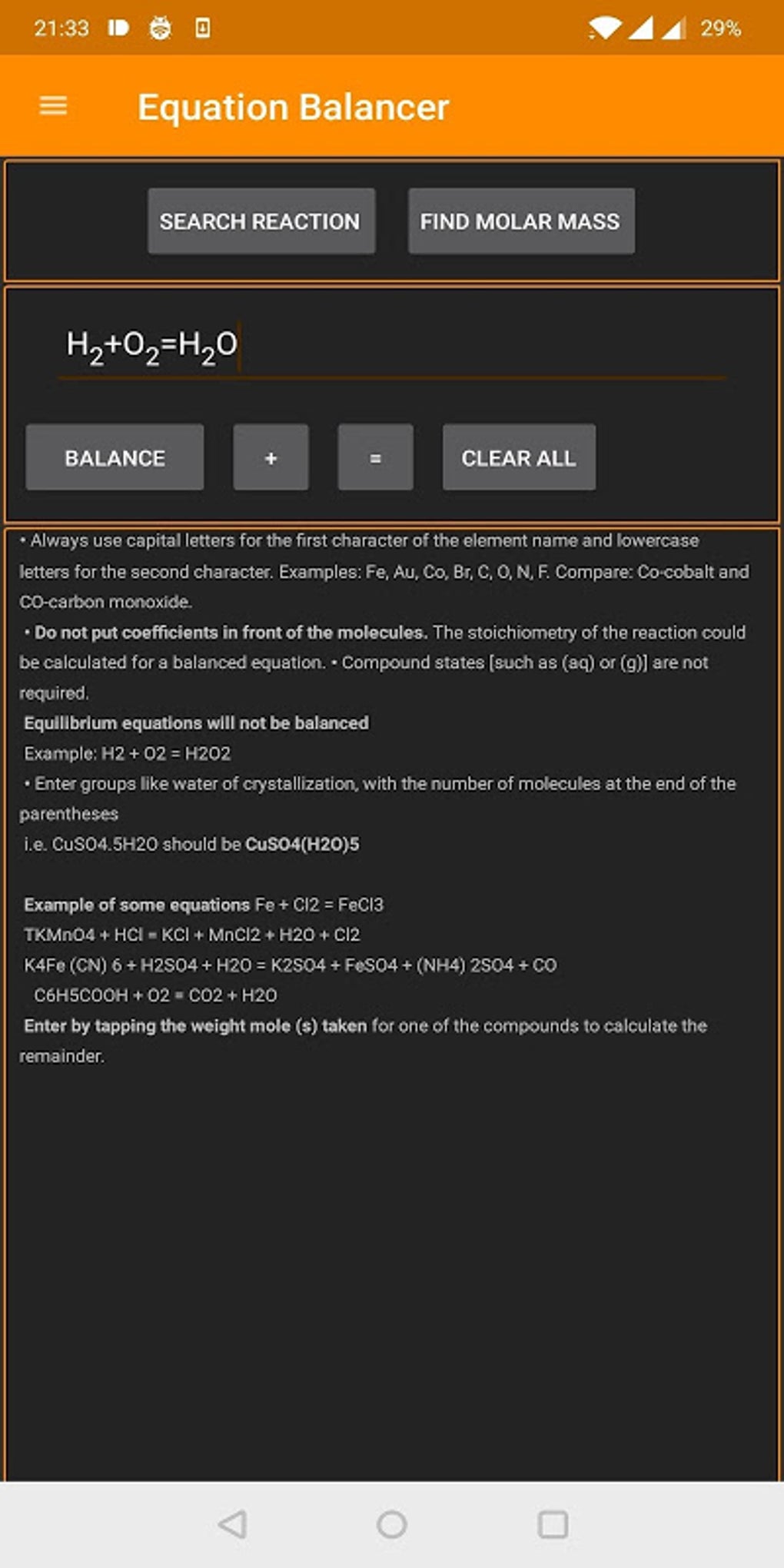 Balancebot Balance Chemical Equation Apk For Android Download
