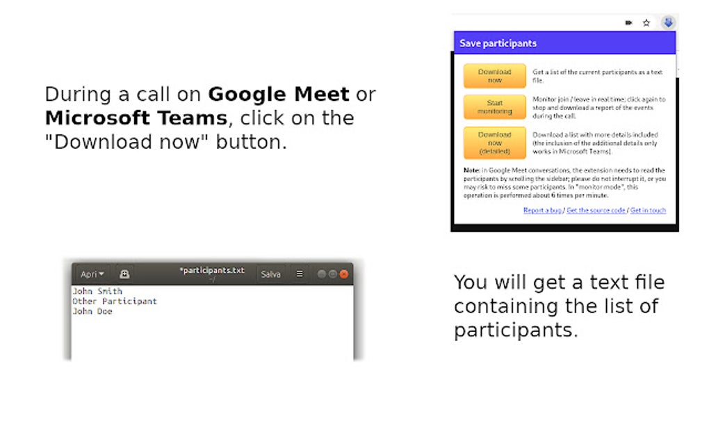 Save Participants (Google Meet & MS Teams) Google Chrome 용 - 확장 프로그램 다운로드