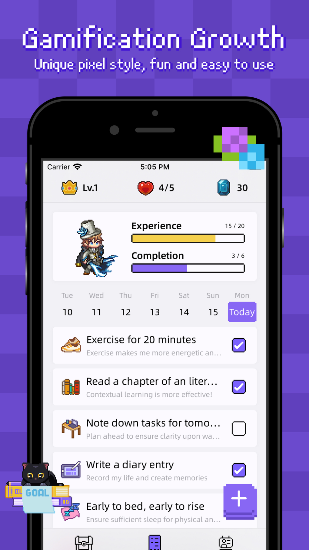 Habicat - Gamified Clocking for iPhone - Download