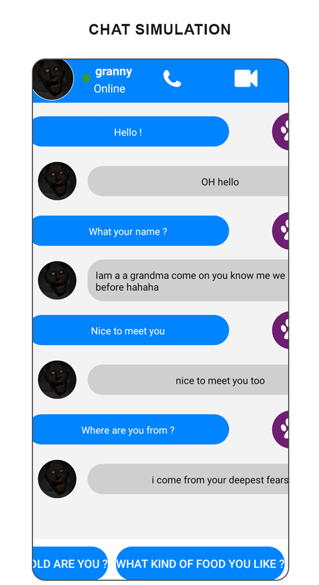 grandma fake call simulation for Android - Download