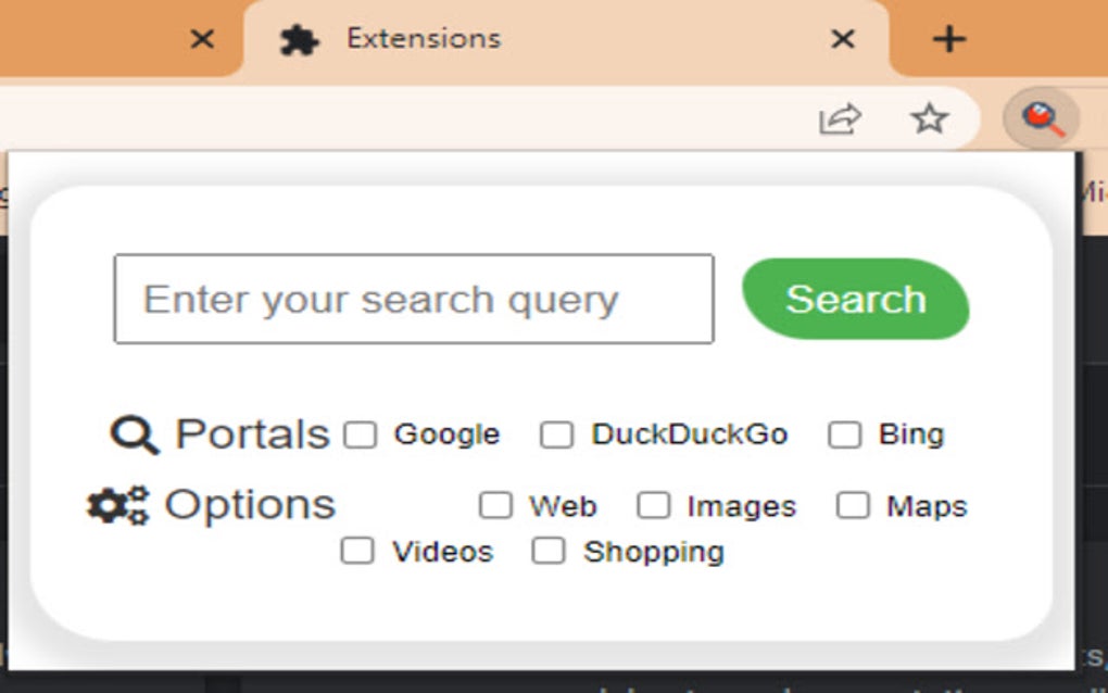 Search Portal สำหรับ Google Chrome - ส่วนขยาย ดาวน์โหลด