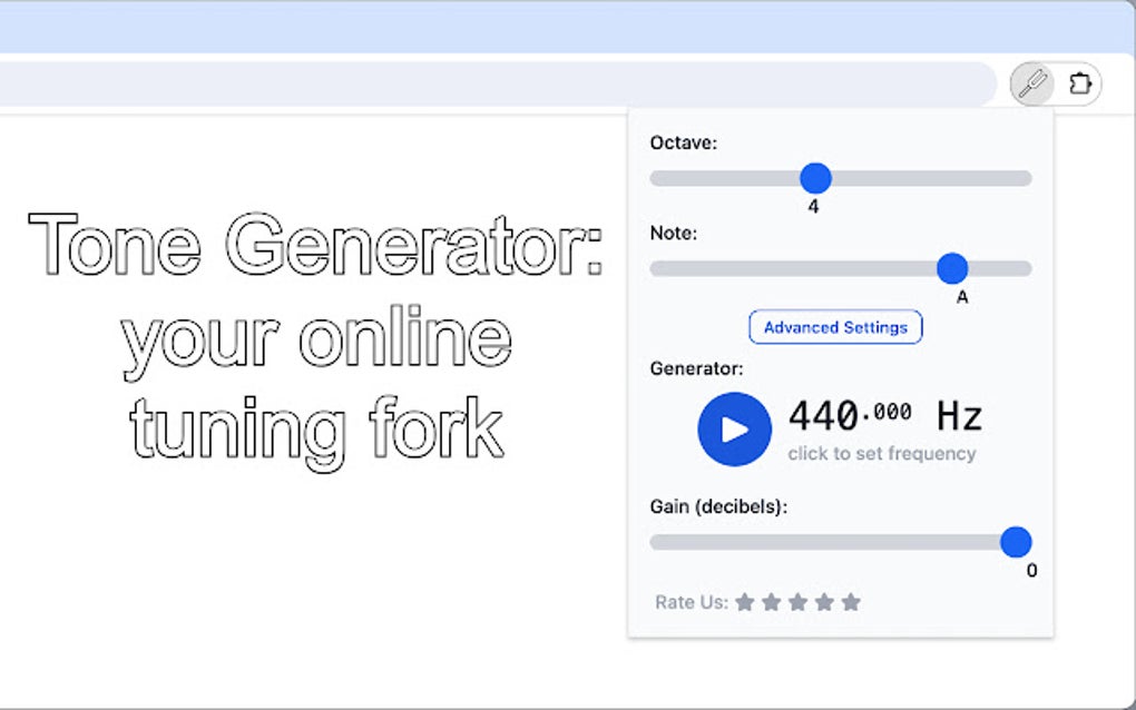 Tone Generator per Google Chrome - Estensione Download