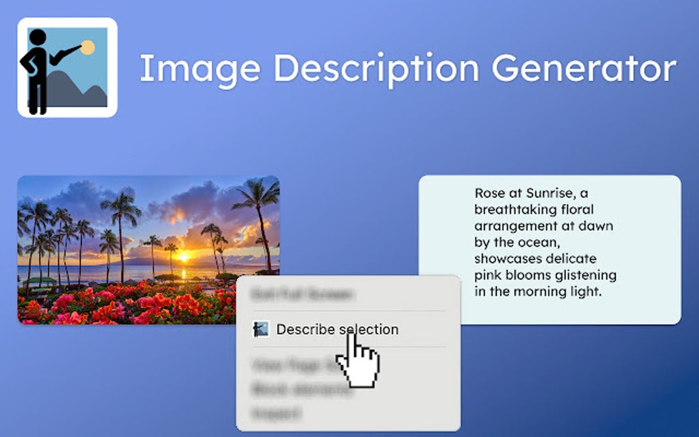 Image Description Generator pour Google Chrome - Extension Télécharger