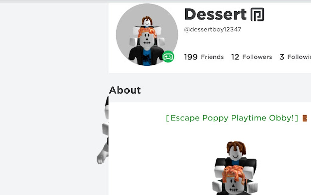 Roblox Dessertboy Background Google Chrome için - Eklenti İndir
