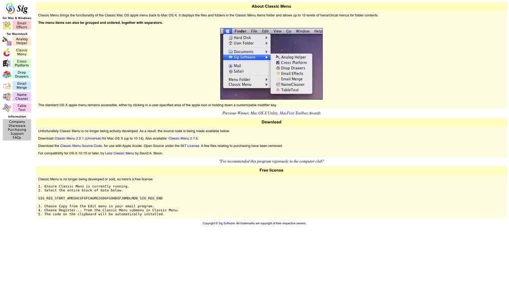 Classic Menu per Mac - Download