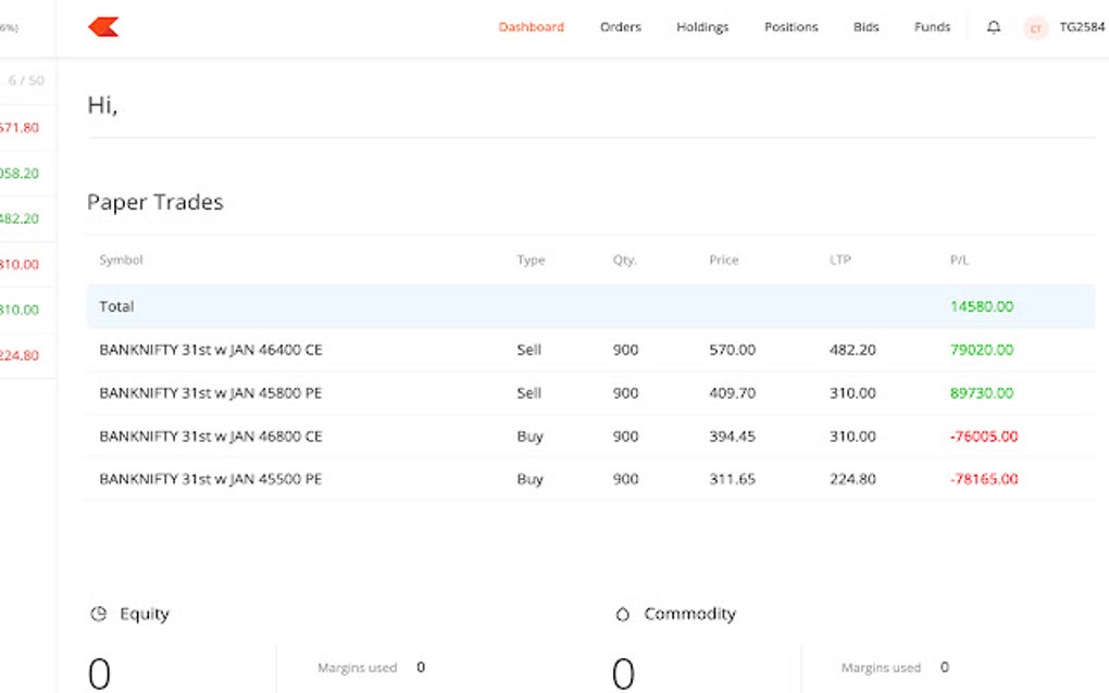 Zerodha - Paper Trade สำหรับ Google Chrome - ส่วนขยาย ดาวน์โหลด
