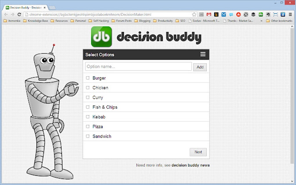 Decision Buddy para Google Chrome - Extensión Descargar