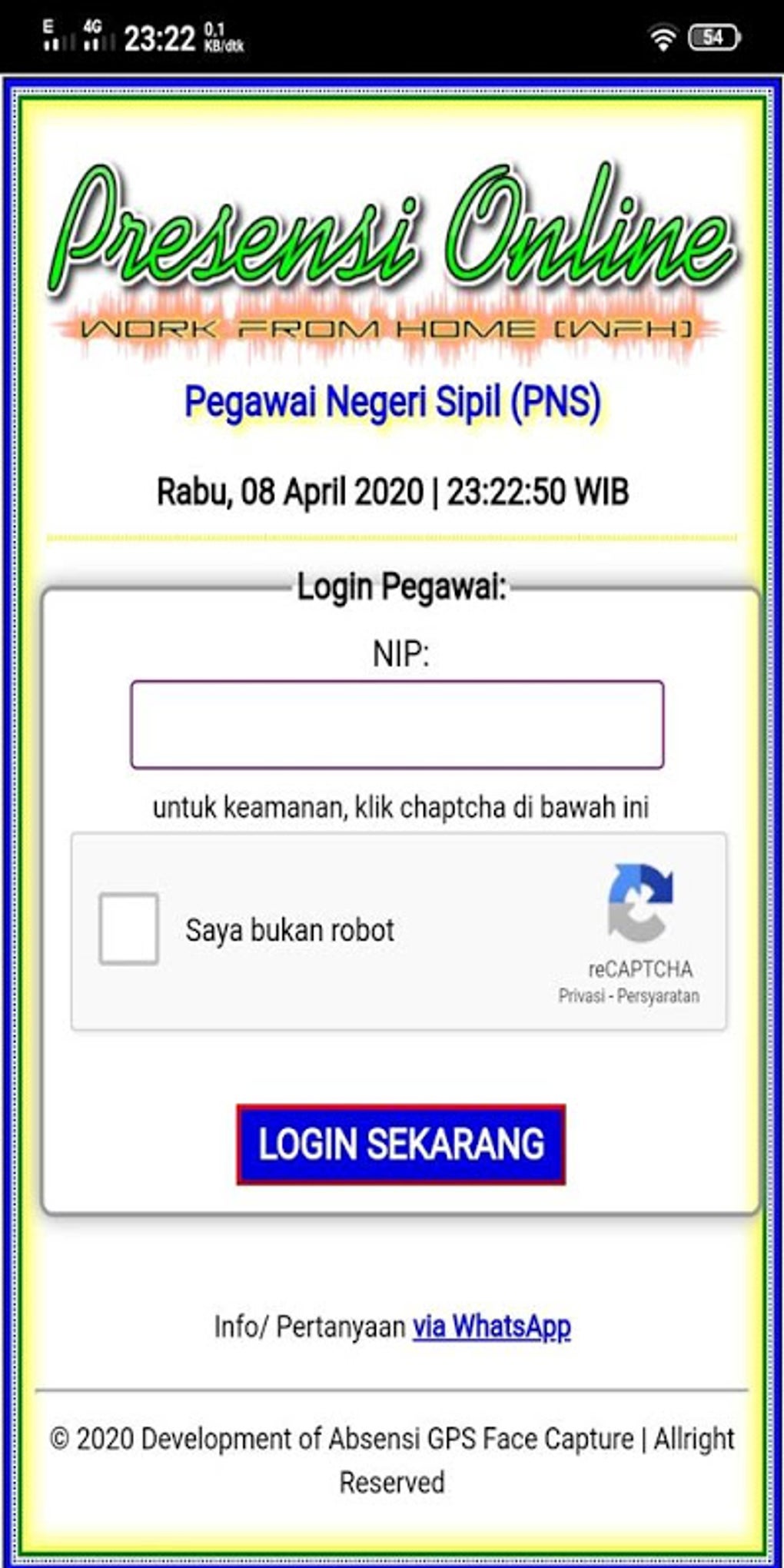 Presensi Online (WFO dan WFH) pour Android - Télécharger