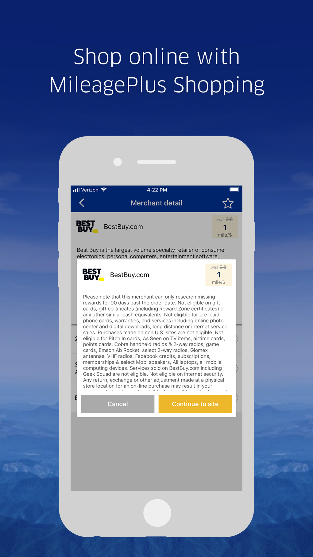 MileagePlus X para iPhone - Descargar
