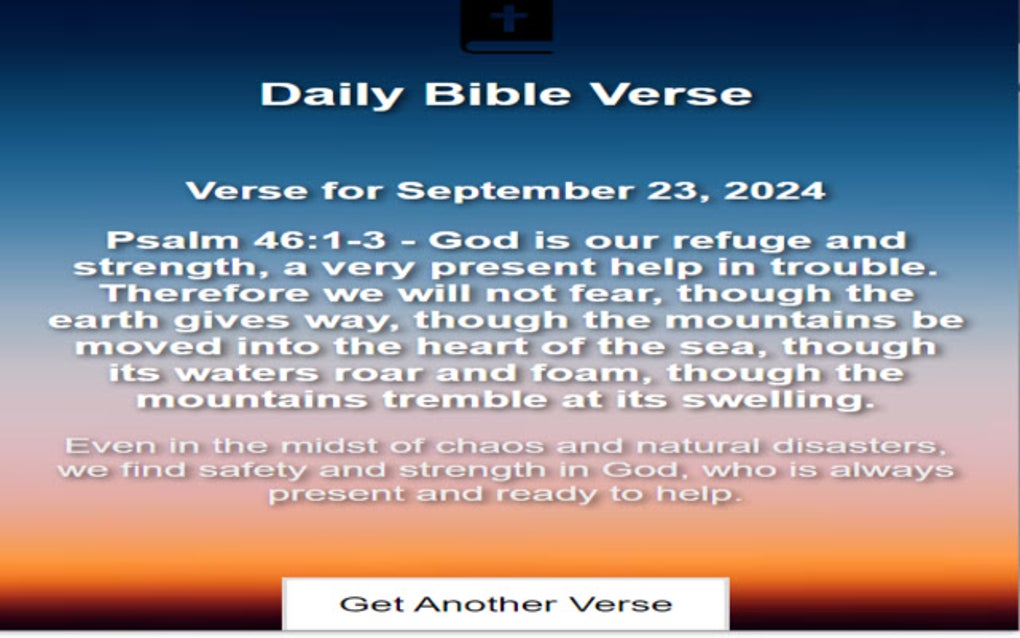 Daily Bible Verse Google Chrome 용 - 확장 프로그램 다운로드