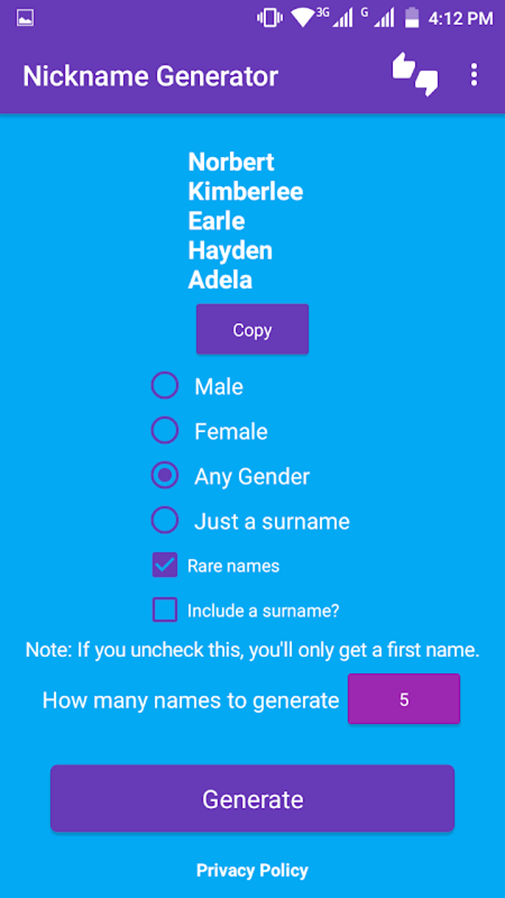 Name Generator APK for Android - Download