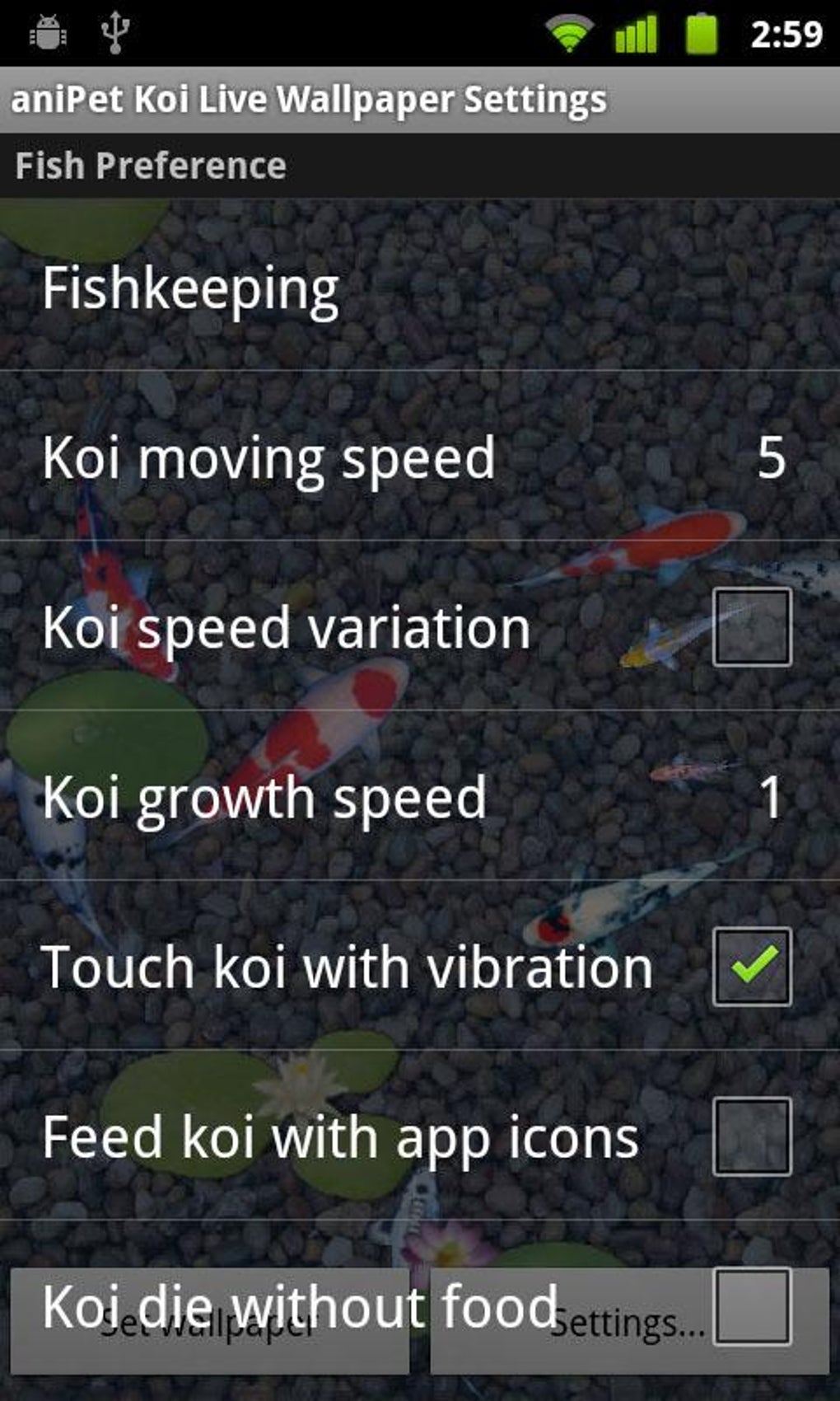 aniPet Koi Live Wallpaper APK for Android - Download