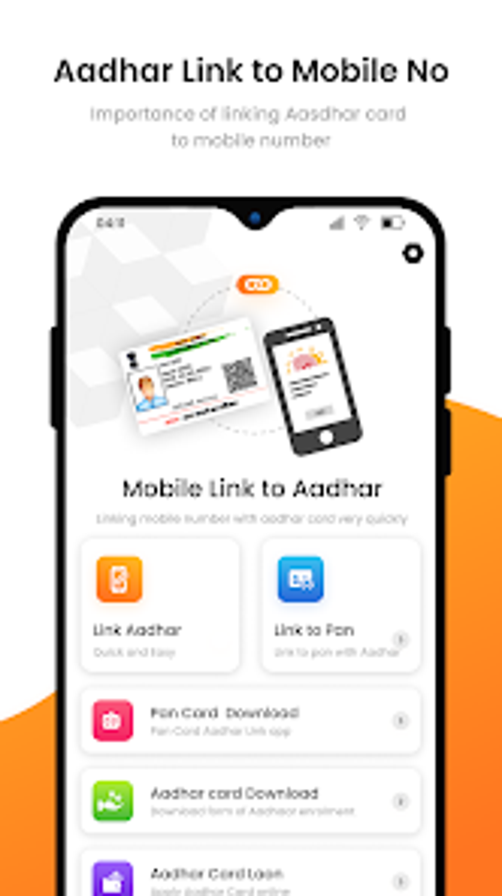 Link Mobile With Aadhar Guide para Android - Descargar