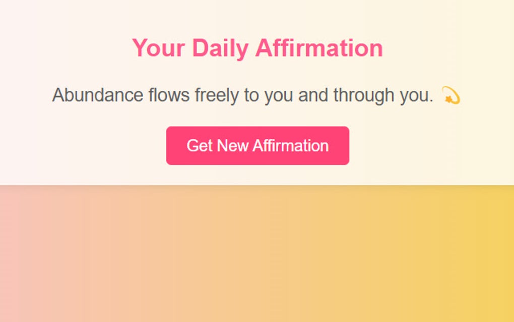 Daily Affirmations Basic สำหรับ Google Chrome - ส่วนขยาย ดาวน์โหลด