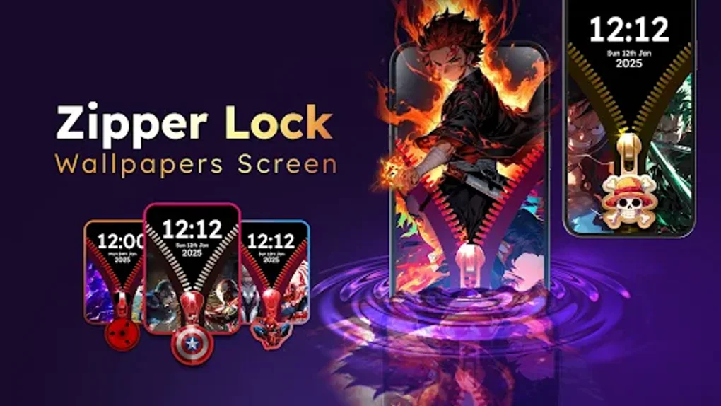 Zipper Lock Wallpapers Screen สำหรับ Android - ดาวน์โหลด