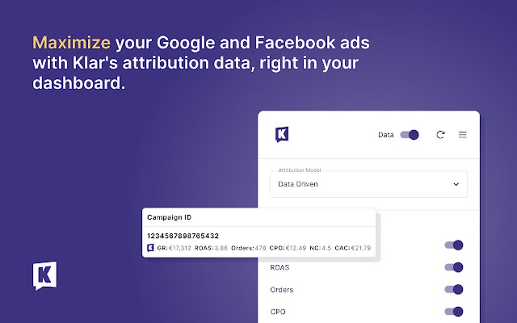 Klar Attribution para Google Chrome - Extensión Descargar