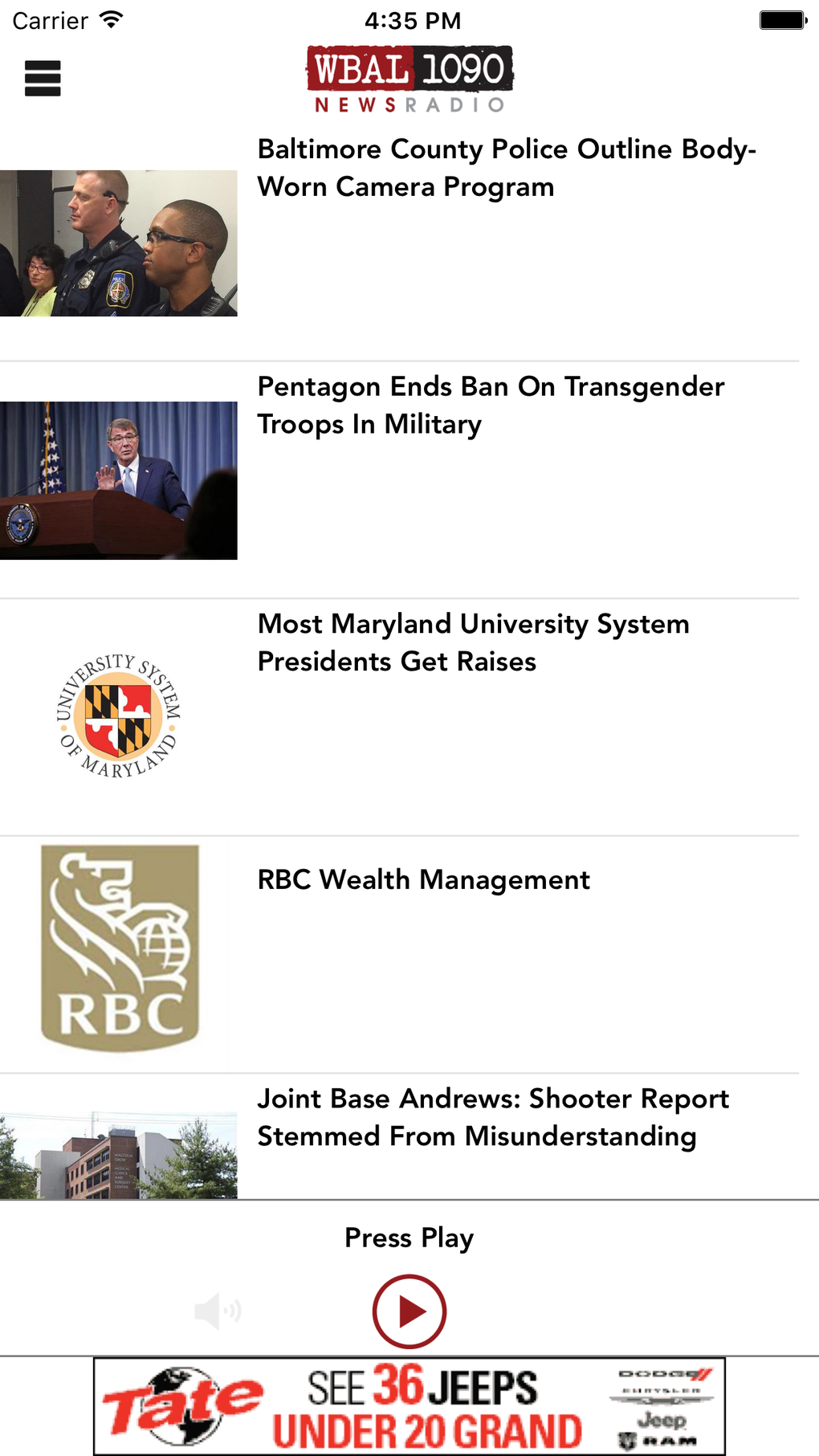 1090 AM WBAL Radio for iPhone - Download