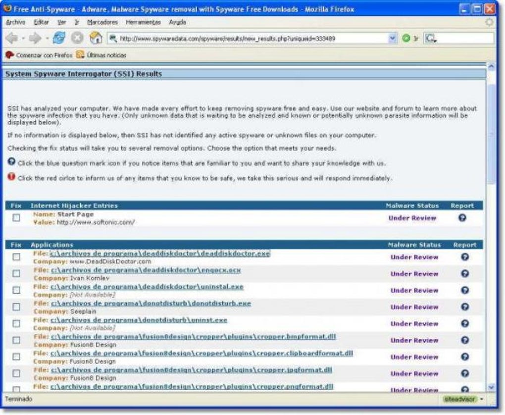 System Spyware Interrigator - Descargar