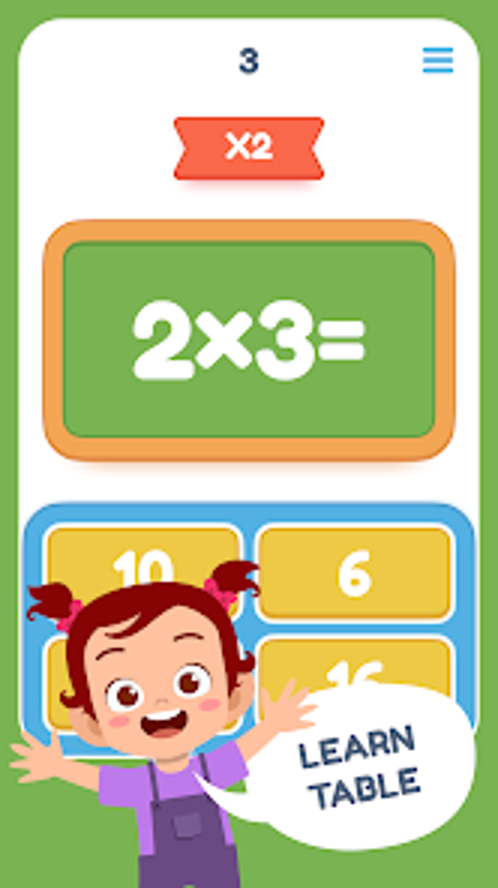 Multiplication Table Math Game per Android - Download
