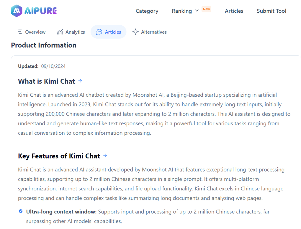 Kimi 智能助手 for AI Chat: review, features & use cases