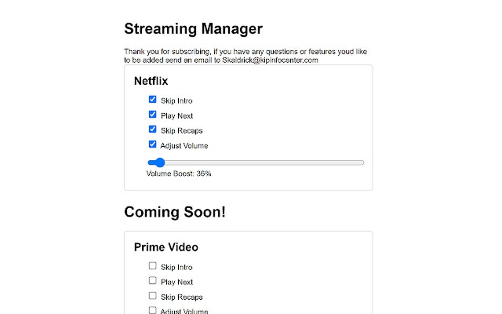 Streaming Manager Google Chrome 용 - 확장 프로그램 다운로드