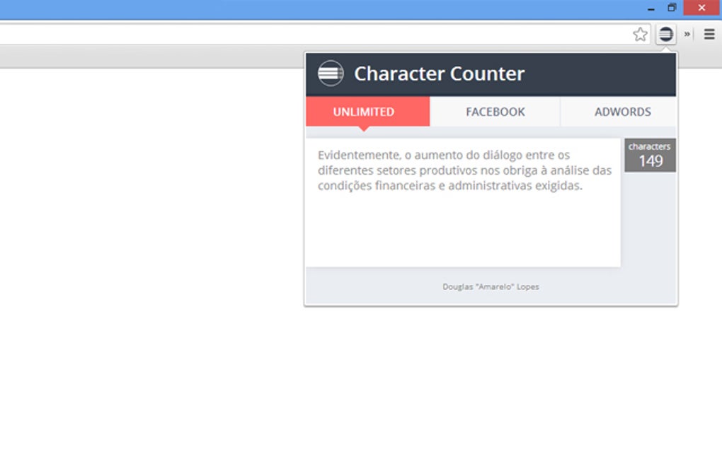 Character Counter per Google Chrome - Estensione Download