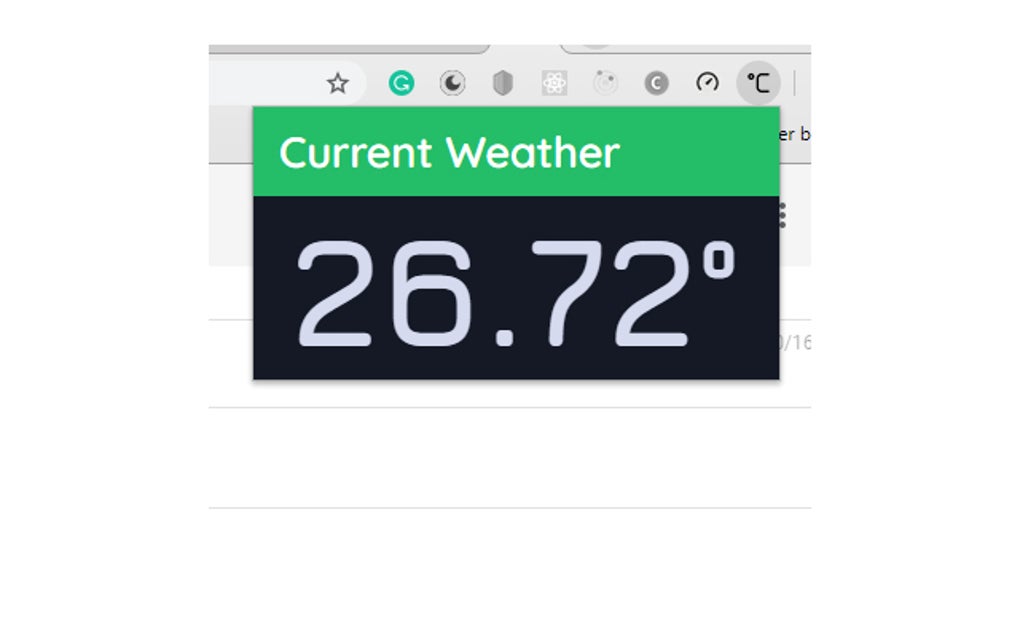 My Weather Extension for Google Chrome - Extension Download
