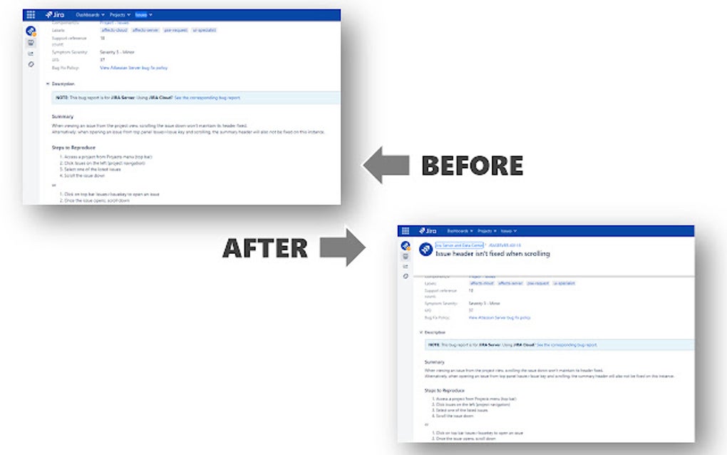 Jira Sticky Header Google Chrome 용 - 확장 프로그램 다운로드 Jira Sticky Header Google Chrome 용 - 확장 프로그램 다운로드