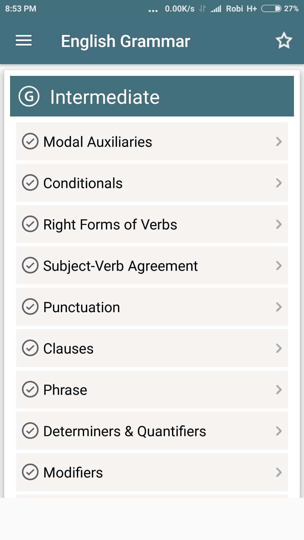 Android 용 English Grammar Complete Handbook - 다운로드 Android 용 English Grammar Complete Handbook - 다운로드