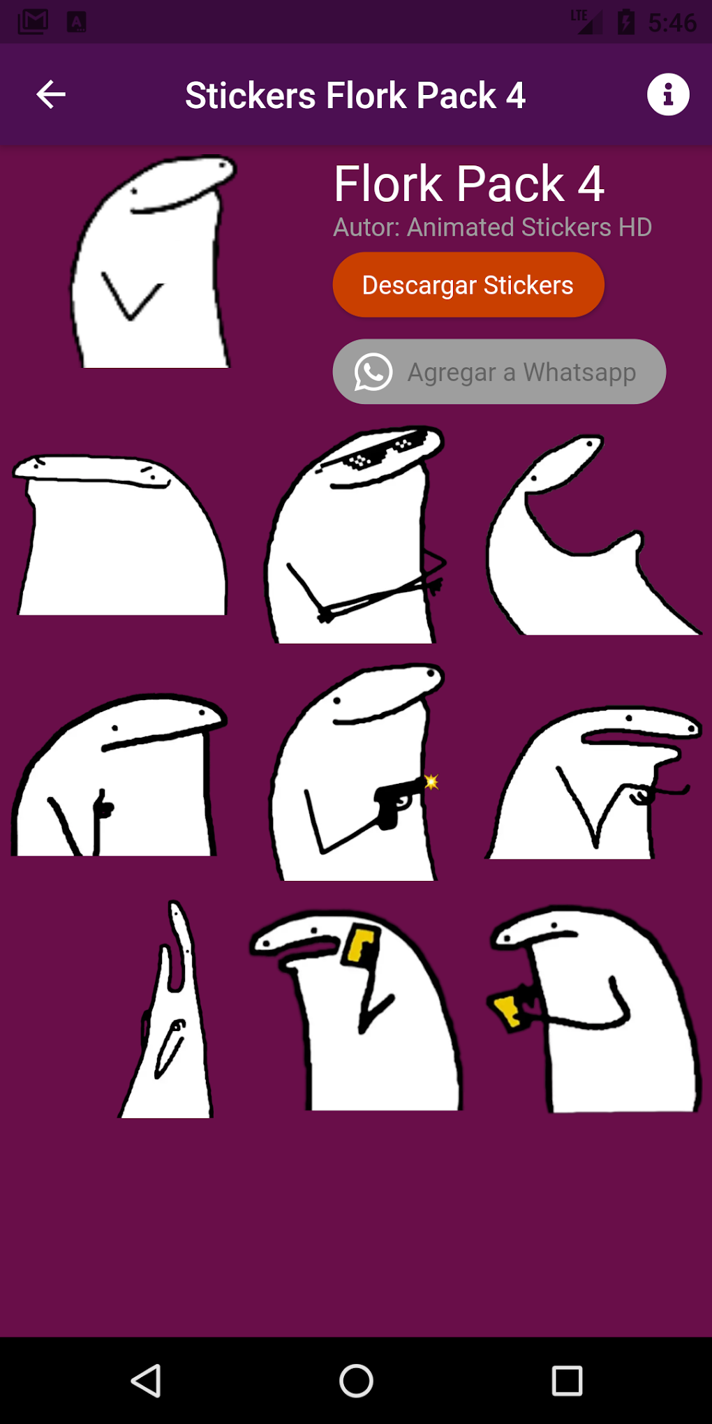 Flork Stickers - Animated para Android - Descargar