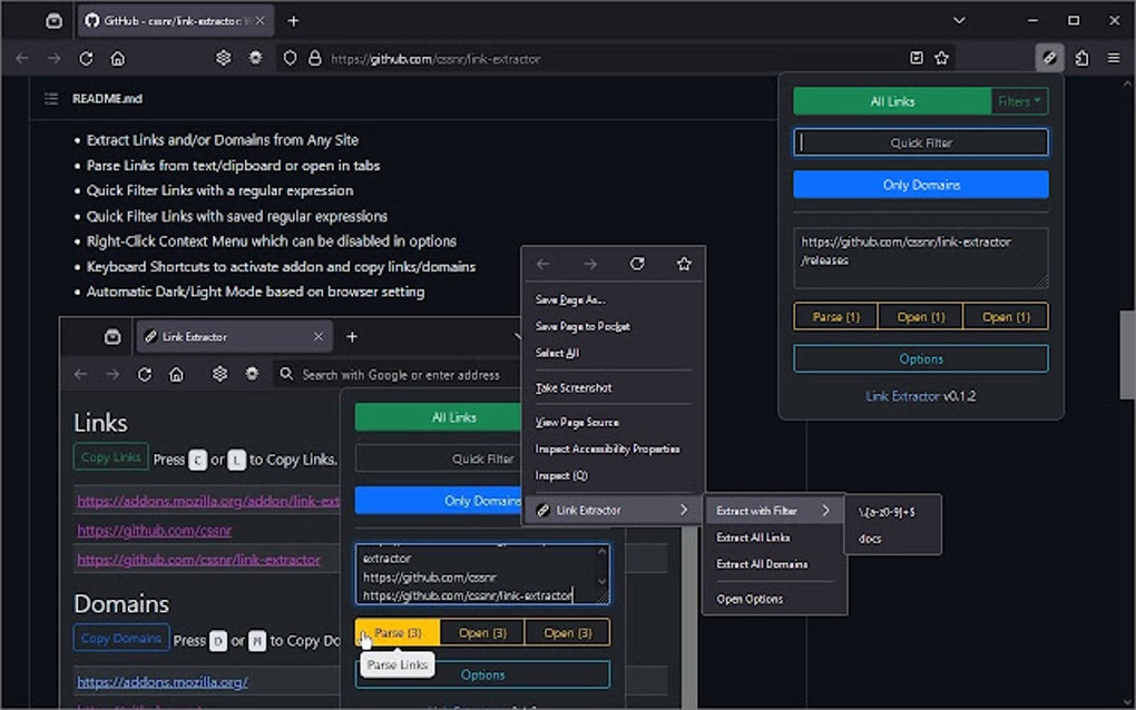 Link Extractor pour Google Chrome - Extension Télécharger