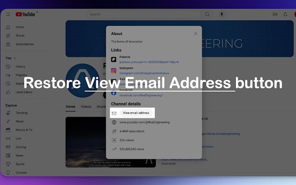 YouTube Email Finder for Google Chrome - Extension Download