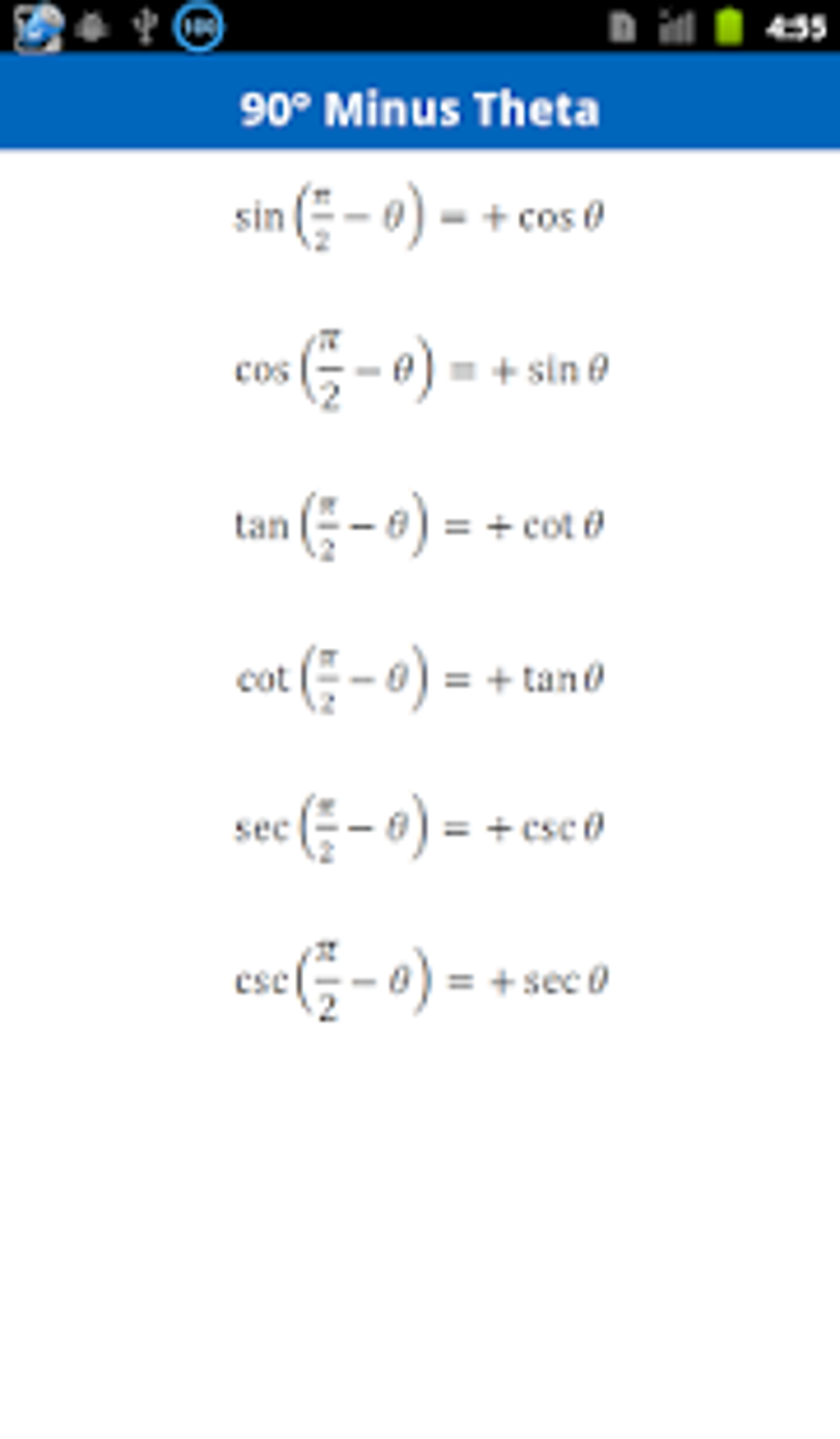 Trigonometry Formulas Free APK Android 