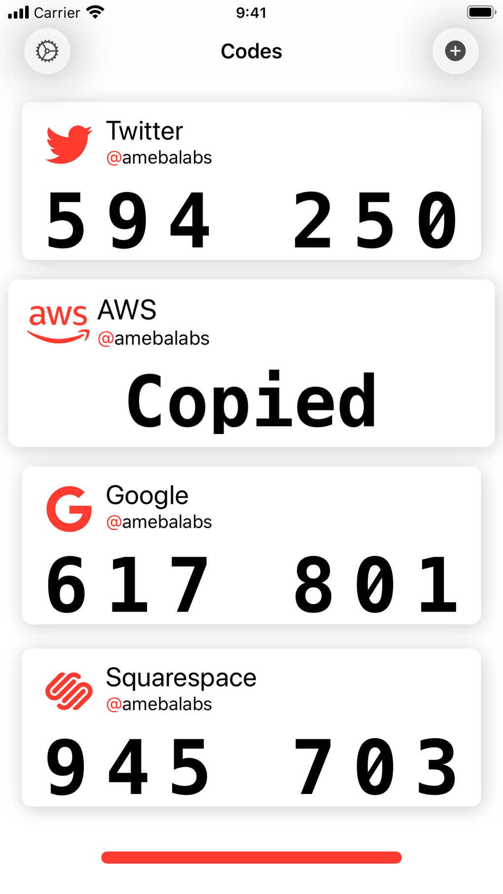Codes Authenticator for iPhone - Download