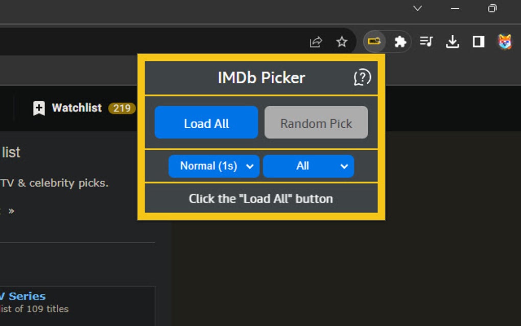 IMDb Picker for Google Chrome - Extension Download
