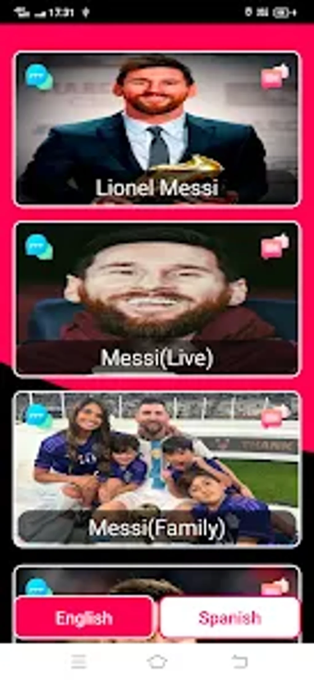 Messi Video Call Chat para Android - Descargar