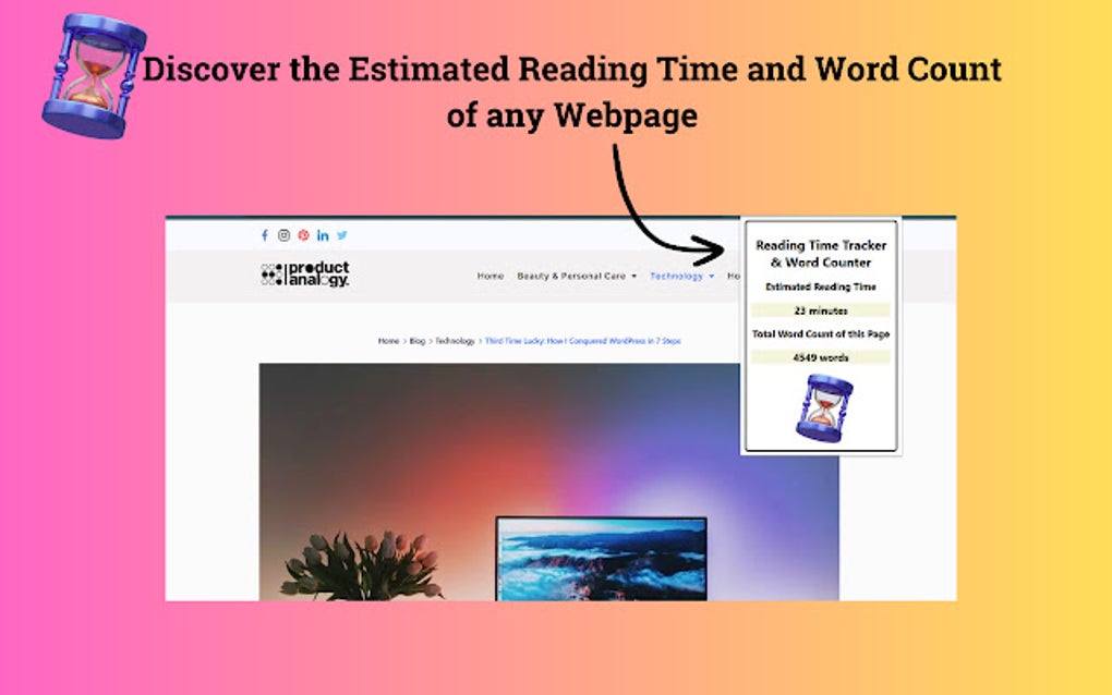 Reading Time Tracker & Word Counter para Google Chrome - Extensión ...