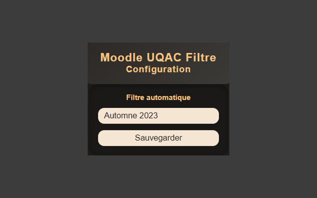 Moodle UQAC Filter for Google Chrome - Extension Download