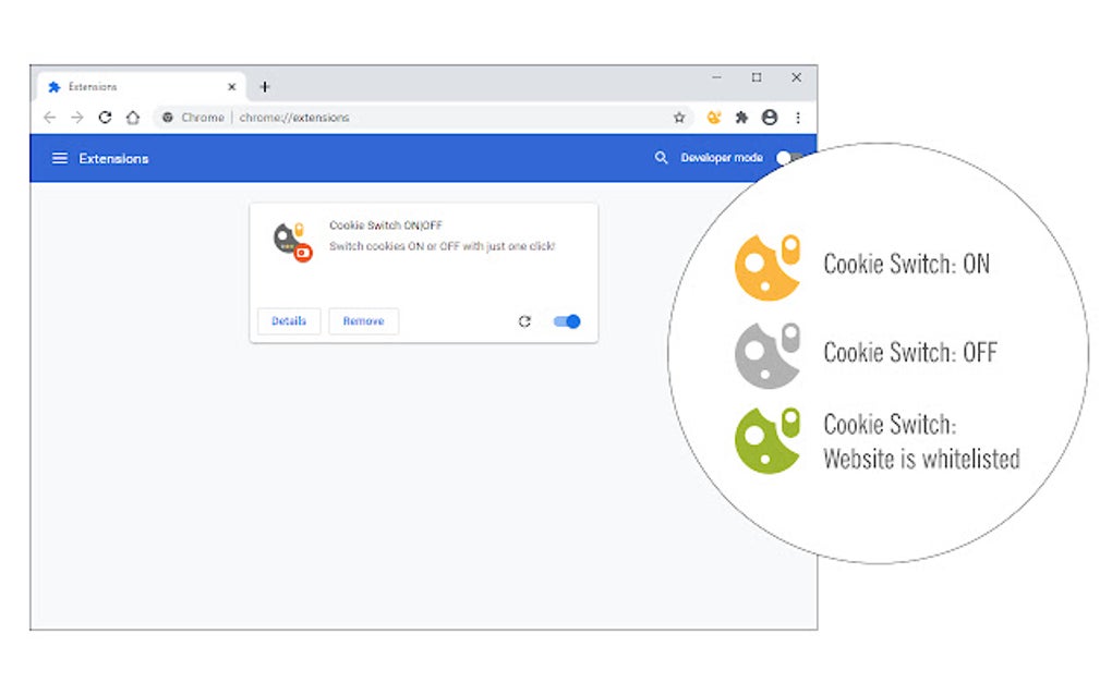 Cookie Switch ON|OFF para Google Chrome - Extensión Descargar
