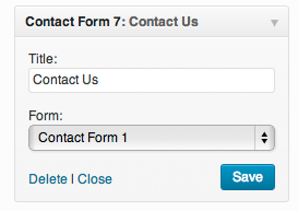 WordPress 용 Widget Contact Form 7 - 다운로드