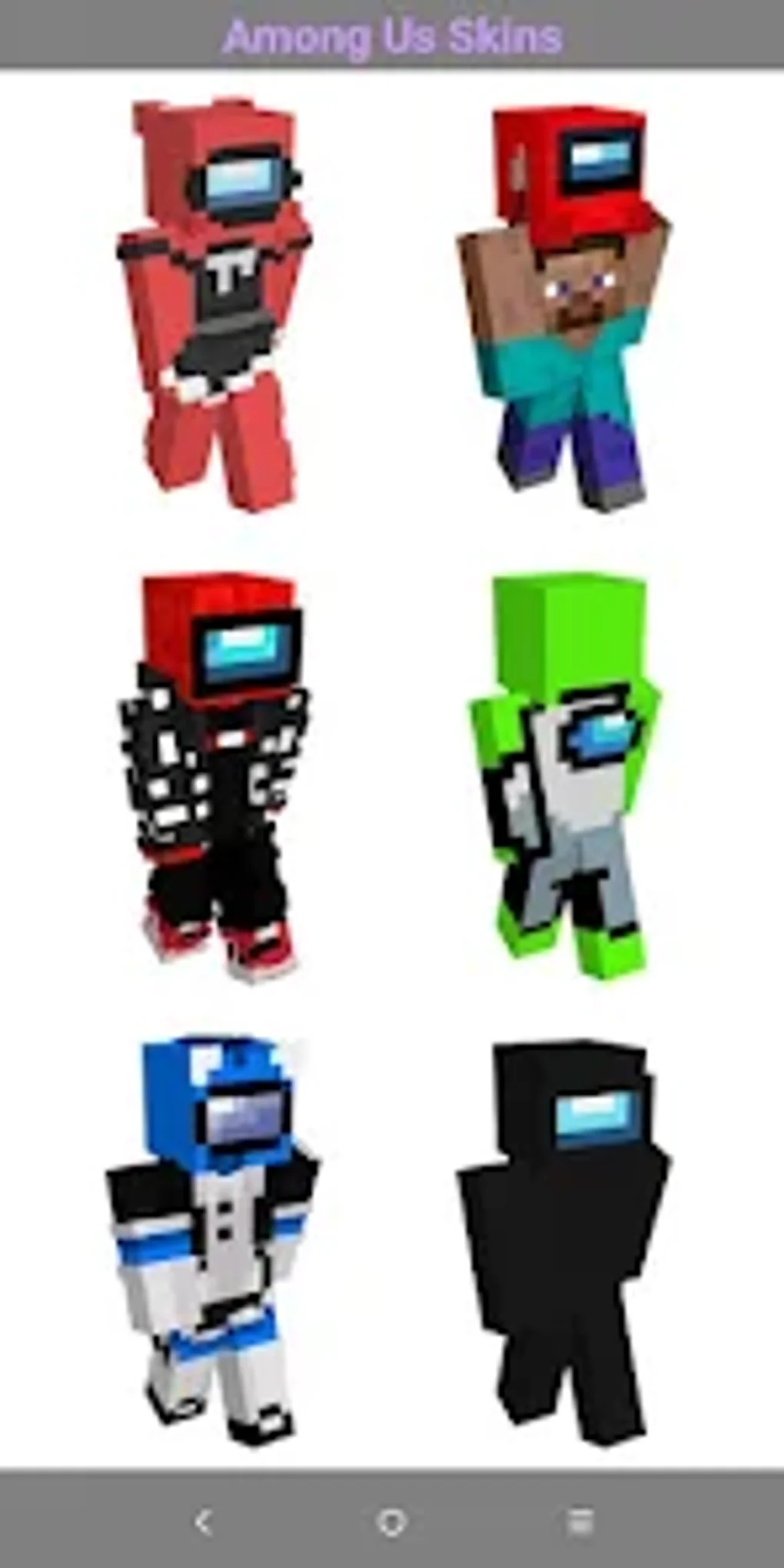 Among Us Skins for Minecraft para Android - Descargar