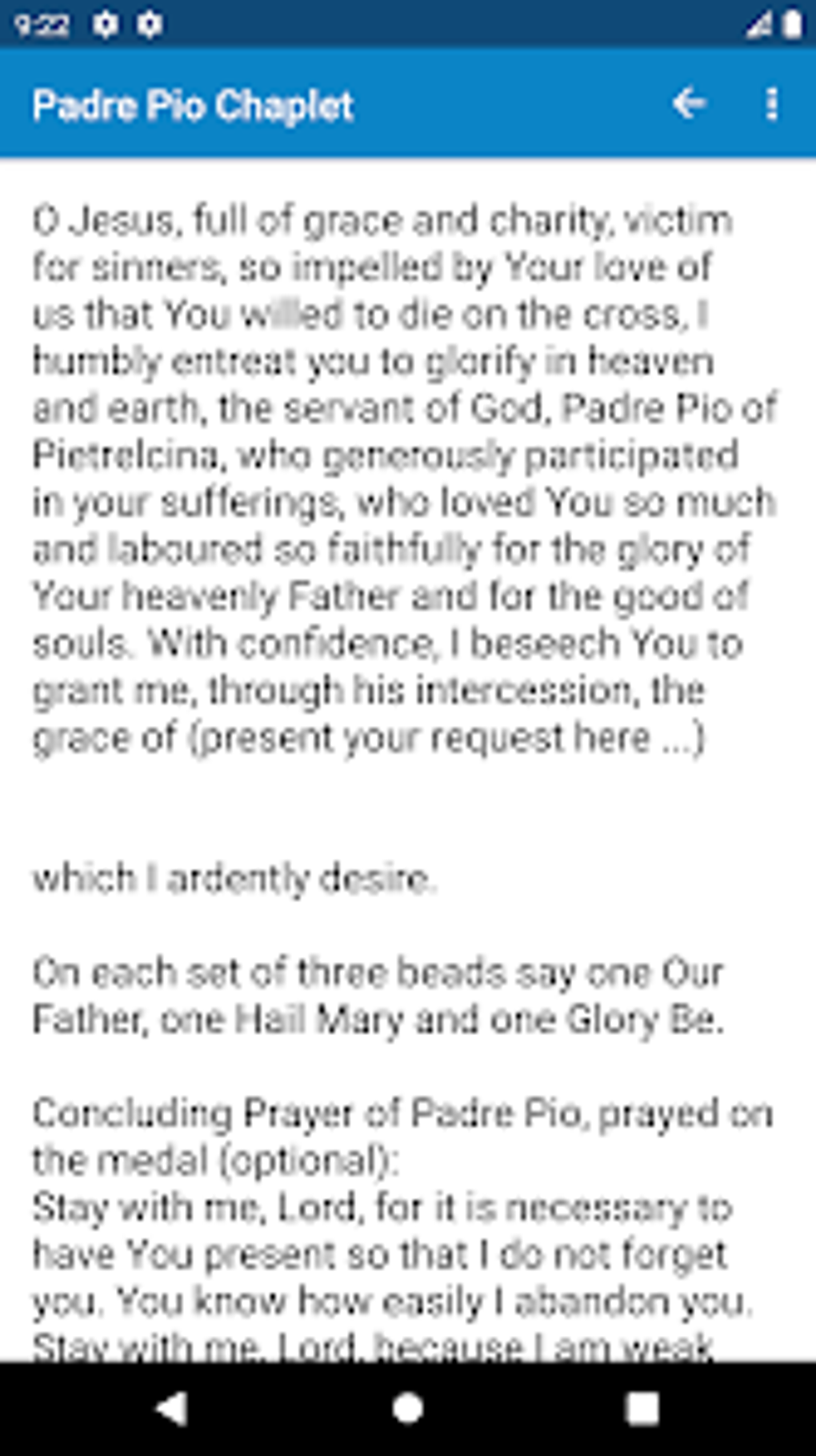 Padre Pio Chaplet for Android - Download