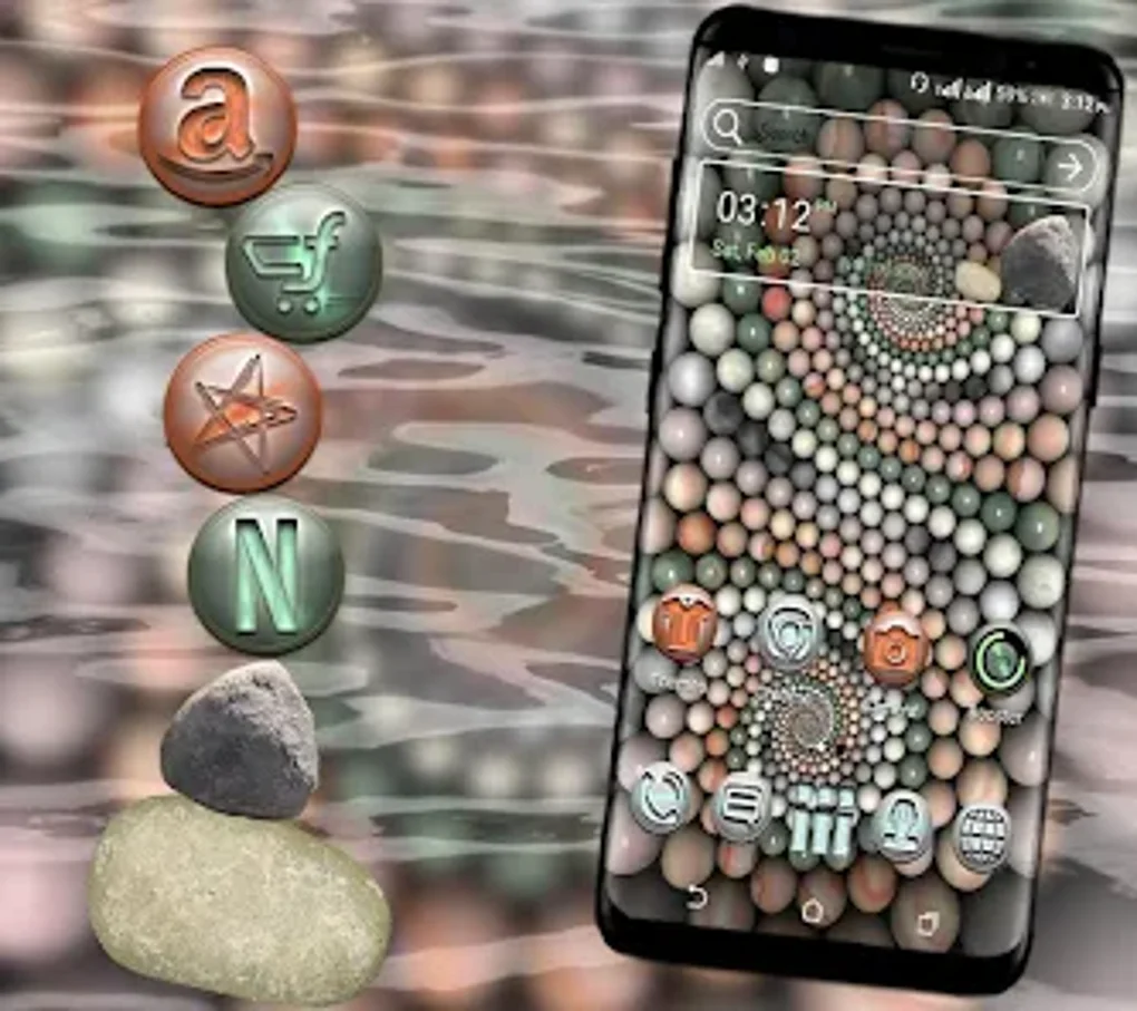 Android 용 3D Spiral Stones LauncherTheme - 다운로드