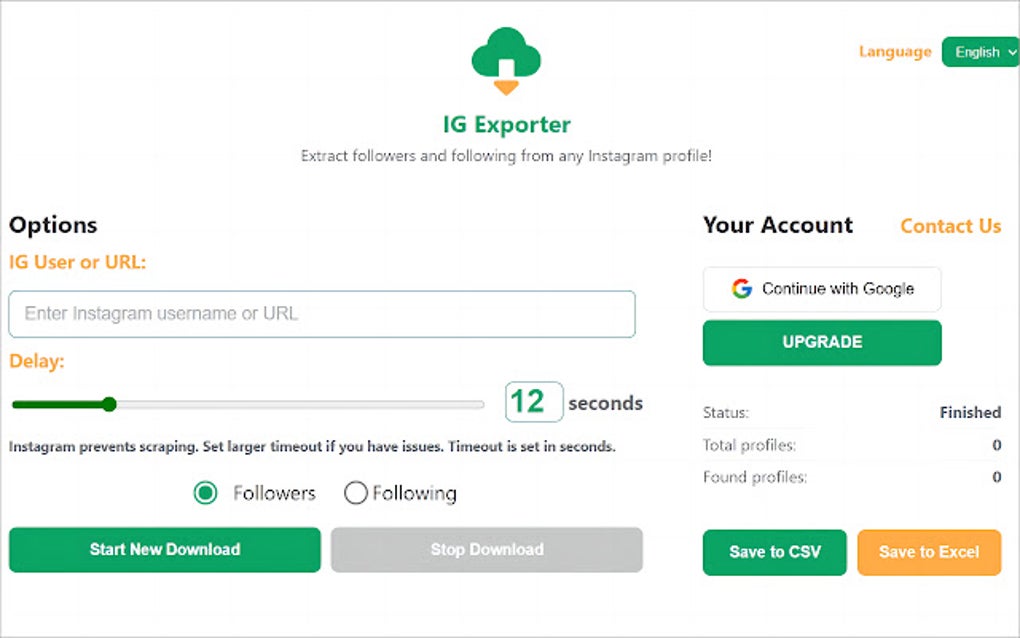 IG Follower Export Tool for Google Chrome - Extension Download