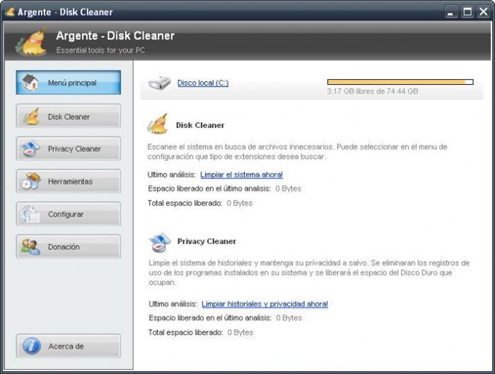 Argente - Disk Cleaner - Descargar