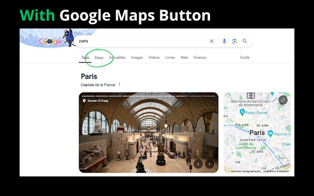 Google Maps Button for Google Chrome - Extension Download